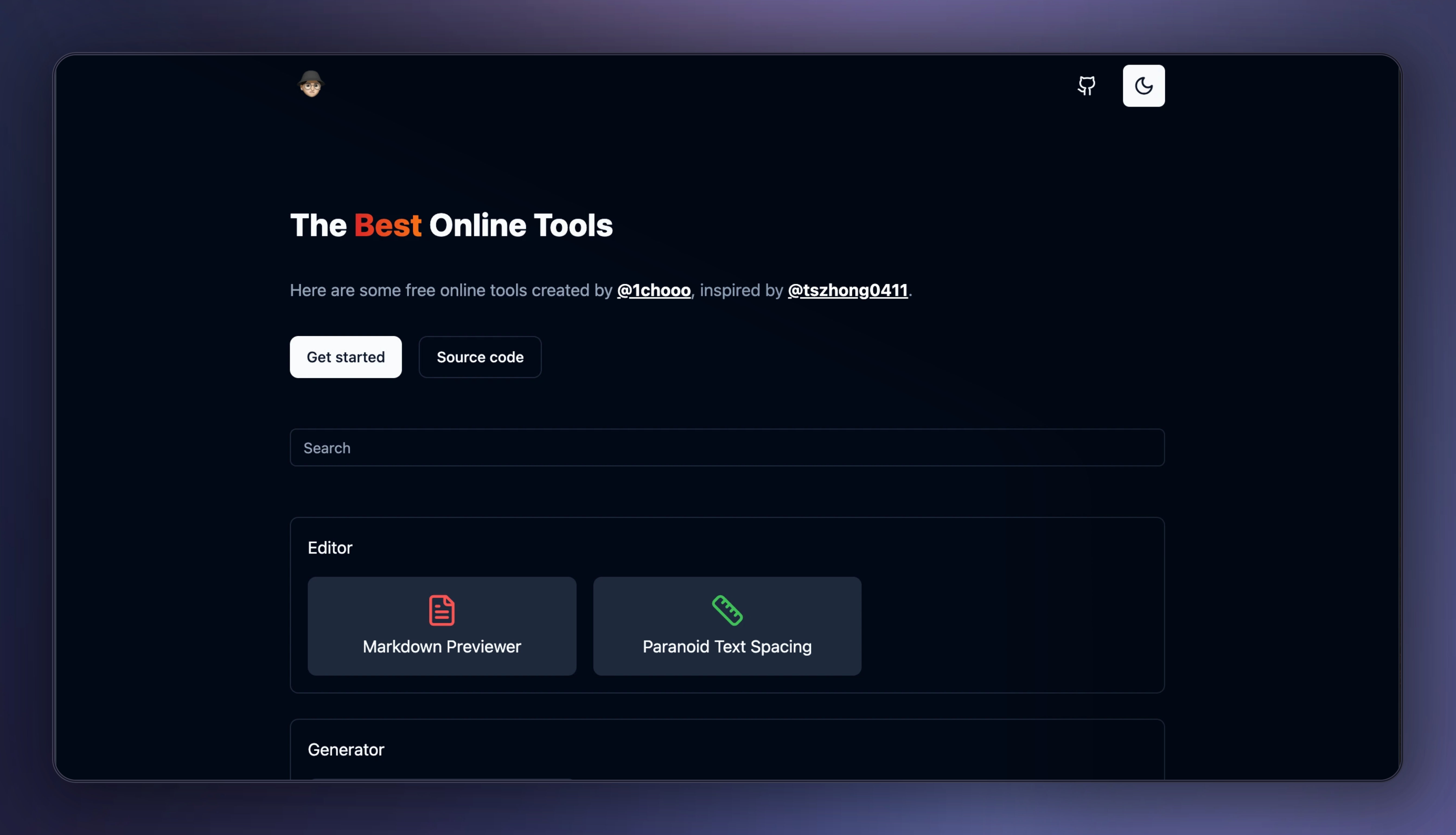 Tools | Chun-Ho Hugo Lin (1chooo) | Open Source Enthusiast